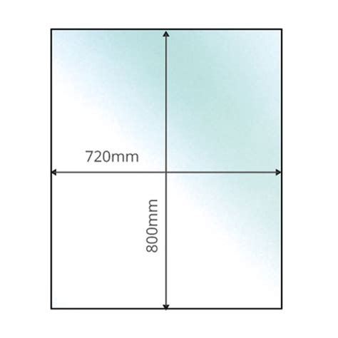 Glass Hearth Small Rectangle 12mm X 800mm X 720mm Flexible Flue