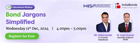 Webinar On ‘bond Jargons Simplified National Institute Of Securities