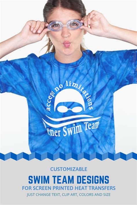 Customizable Swim Team Designs For Heat Transfers Sport Outfits Swim