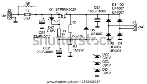 Schematic Diagram Analog Electronic Device On Stock Vector Royalty Free 2556428317 Shutterstock
