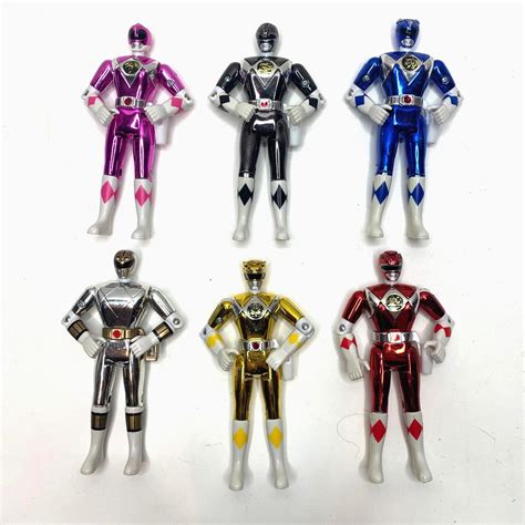 1995 Bandai Power Rangers Special Edition Chrome Movie Figures Mmpr Lot