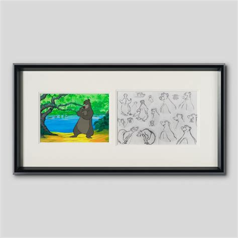 The Jungle Book Baloo Original Production Cel And Model Sheet Set 1967 Disney Vintage
