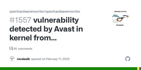 Vulnerability Detected By Avast In Kernel From Openhardwaremonitorlib
