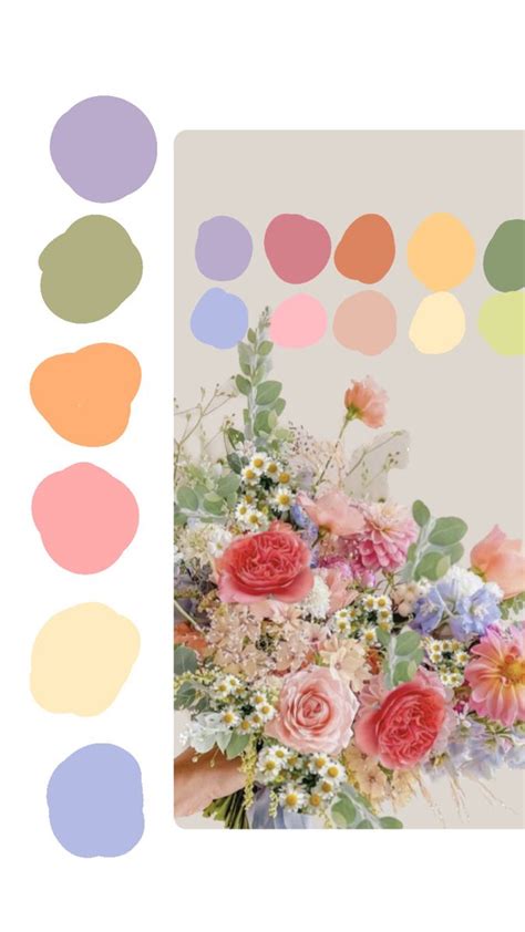 Pastel Wildflower Wedding Theme Color Palette