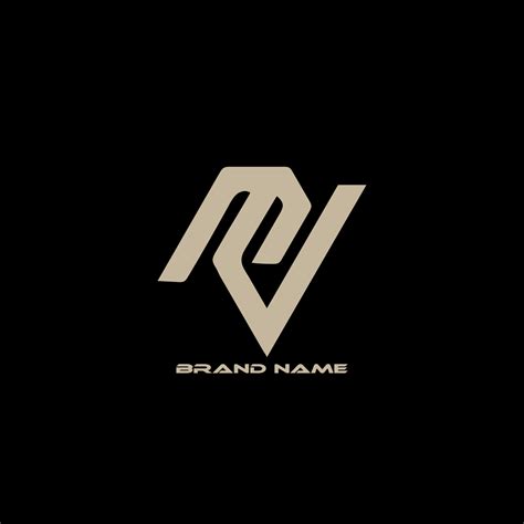 Mv Monogram Logo 22231831 Vector Art At Vecteezy