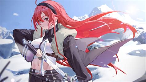 Eris Greyrat Winter Mushoku Tensei 4k Wallpaper Pixiewall