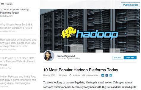 10 Most Popular Hadoop Platforms Today Unext 10 Most Popular Hadoop Platforms Today Unext
