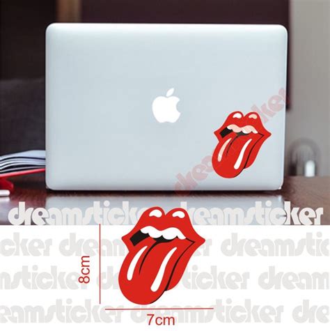 Stiker The Rolling Stones Logo Band Sticker Laptop Macbook Decal
