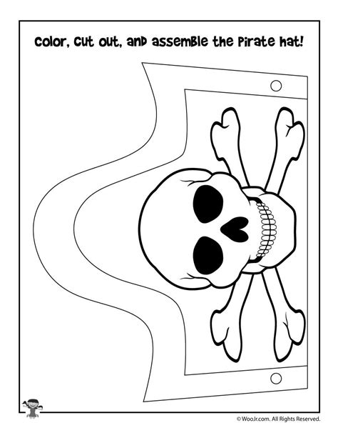 Printable Cut Out Pirate Hat Template Printable Learning Sheets