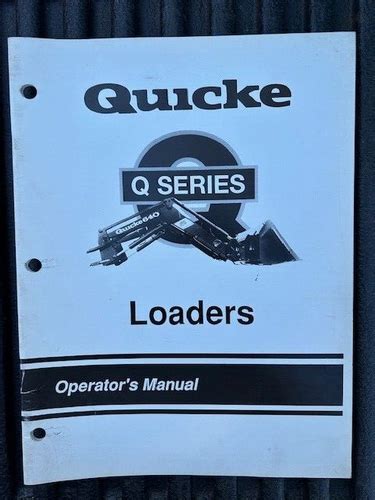 Vintage Original Official Quicke Q Series Loaders Operators Manual Ebay