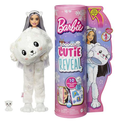 Кукла Barbie кукла Cutie Reveal Panda Plush Costume с 10 сюрпризами