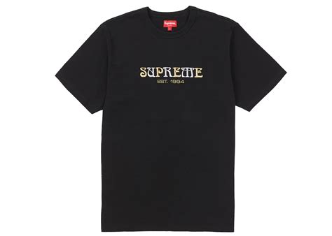 Nouveau Tshirt Supreme Buy Supreme Nouveau Embroidered S S Shirt Black