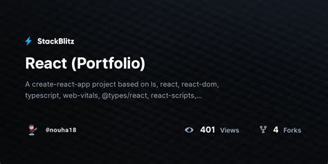 React Portfolio Stackblitz