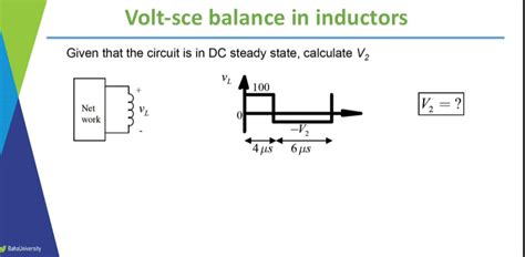 Solved Volt Sce Balance In Inductorsgiven That The Circuit