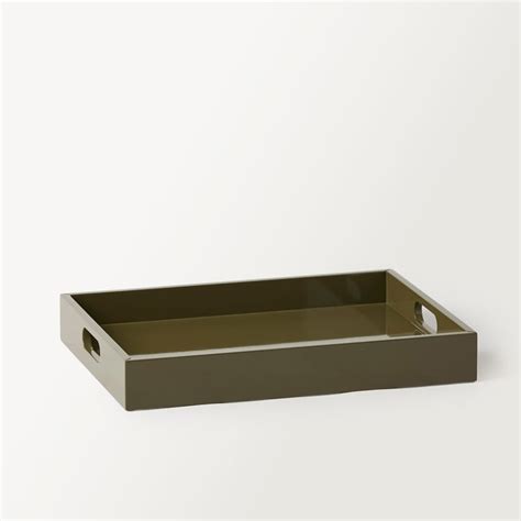 Chloe Dark Olive Rectangular Serving Tray Adairs