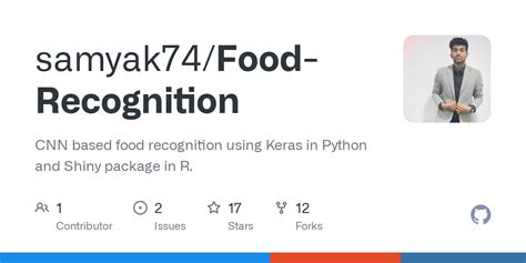 Github Samyak74food Recognition Cnn Based Food Recognition Using Keras In Python And Shiny