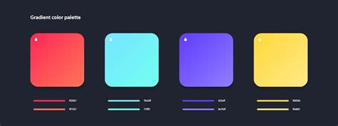 Premium Vector Gradient Colorful User Interface Palette Red Blue Violet Yellow Colors