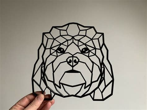 Geometric Cockapoo Pet Dog Wall Art Decor Hang Decoration 3dprintstudio