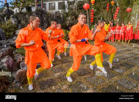 Expert Kung fu performance by Shaolin monks, Dr. Sun Yat Sen Classical Chinese Garden, Vancouver ...