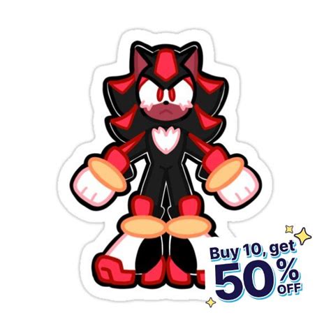 Chibi Shadow The Hedgehog Sticker For Sale By Kraitstoxins In 2024 Shadow The Hedgehog