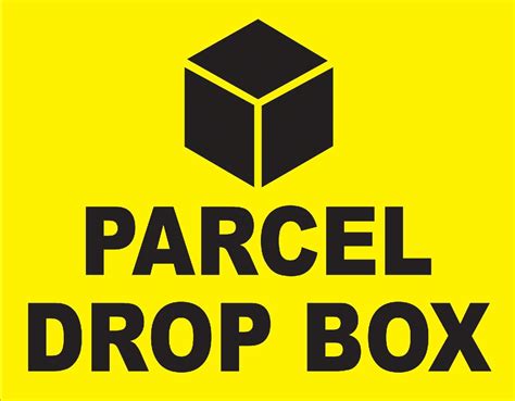 Leave Parcel Delivery Drop Box Deliveries Sign Notice Business Office