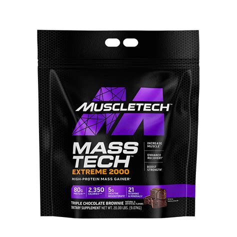 Muscletech Masstech 20lb Mass Gainer Chocolate Muscletech