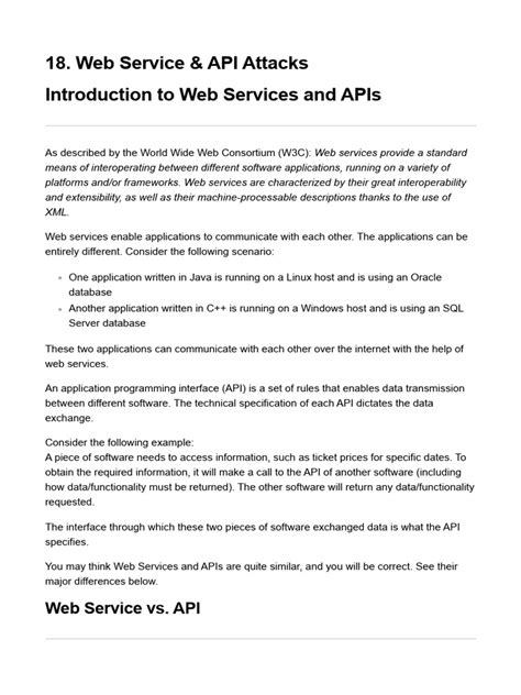Web Service And Api Attacks Pdf Web Service Soap