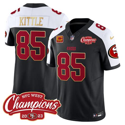 Mens George Kittle San Francisco 49ers Nfc West Champions Gold Trim Vapor Black Alternate