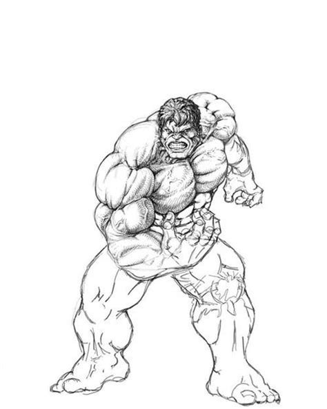 浩克绿巨人简笔画（高清17张）简笔画图片大全