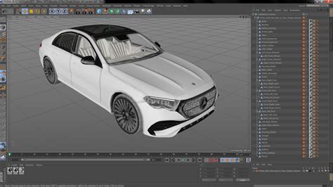 White 2023 Mercedes E Class Simple Interior 3d Model 99 3ds Blend C4d Fbx Max Ma Lxo