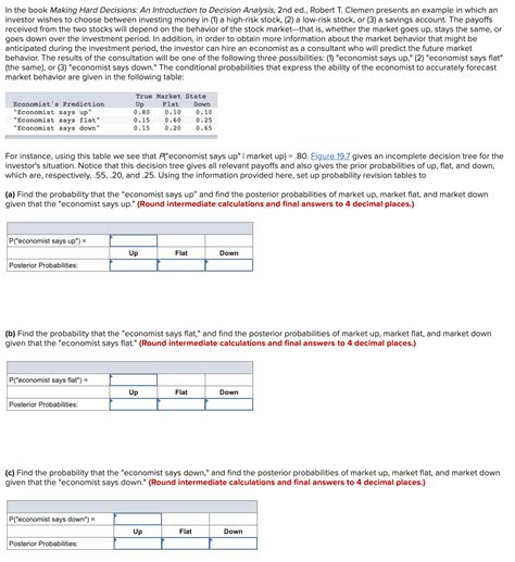 Solved In The Book Making Hard Decisions An Introduction To