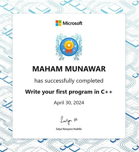 Maham Munawar On Linkedin Microsoft Cpp Programming Neverstoplearning