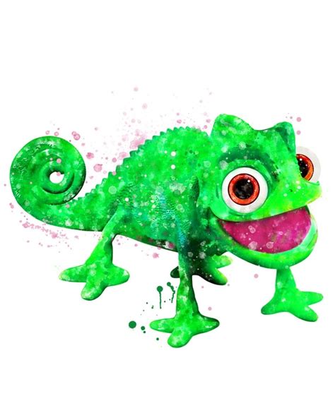 Printable Rapunzel Pascal Disney Tangled Pascal Simple Black Outline