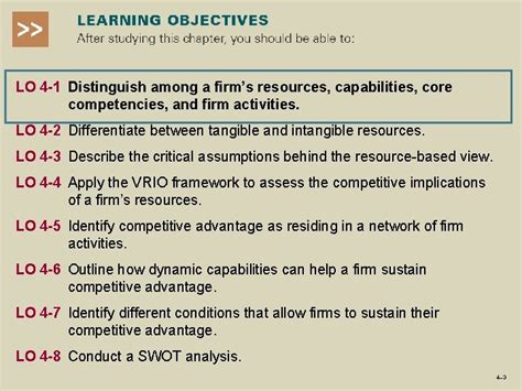 Chapter 4 Internal Analysis Resources Capabilities And Activities