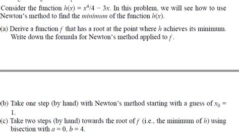 Solved Consider The Function Hx X44 3x In This