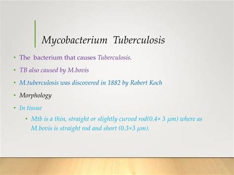 Mycobacterium Speciespptx