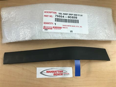 Toyota Tacoma Roof Drip Molding Roof Molding Rear Exterior Left And