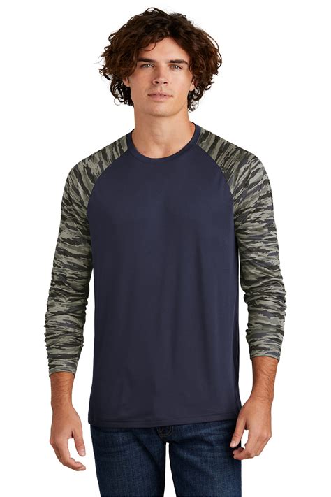 Sport Tek Drift Camo Colorblock Long Sleeve Tee Product Sport Tek