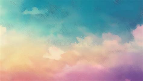 Abstract Pastel Cloudscape On A Grungy Canvas A Whimsical And Dreamlike Exploration Of A Fantasy