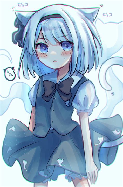 魂魄妖夢 半霊 「猫耳妖夢ちゃん🐈 東方project 」ドロワ春例え46bのイラスト