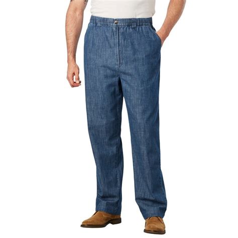 Kingsize Mens Big And Tall Knockarounds Full Elastic Waist Pants In