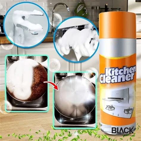 Kitchen Oil Grease Foam Cleaner Spray 500ml Black Market