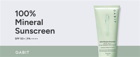Gabit 100 Mineral Sunscreen Spf 50 Pa Water And Sweat Resistant