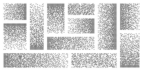 Premium Vector Pixel Disintegration Decay Effect Various Rectangular