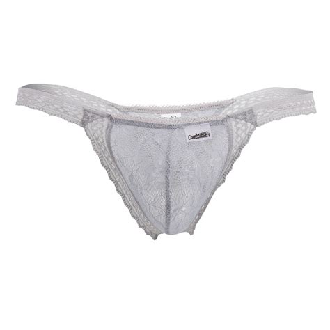 Candyman 99420 Double Lace Thongs Color Gray Candyman Fashion
