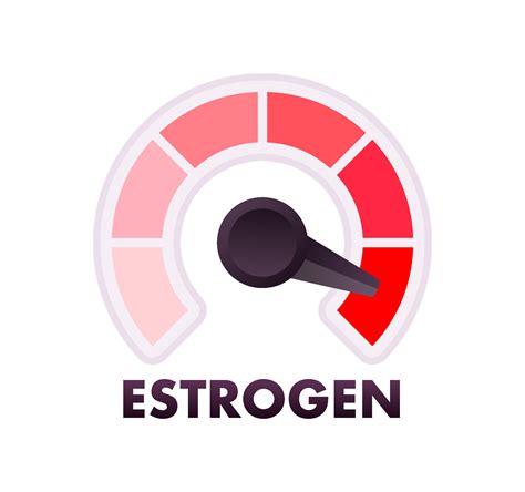 Estrogen Level Meter Measuring Scale Estrogen Speedometer Vector