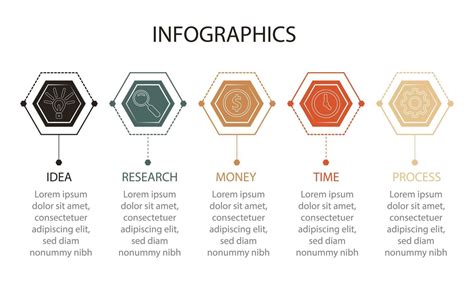 Vector Infographic Design With Icons Process Diagram Flow Chart Info Graph Infographics For