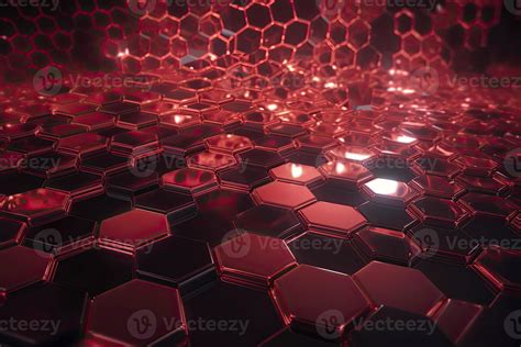 Abstract Futuristic Surface Concept With Hexagons Trendy Sci Fi Technology Background