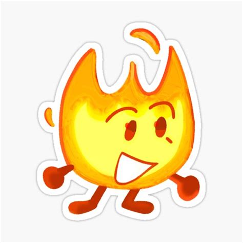 Firey Bfb Sticker For Sale By Delangodesigns Redbubble