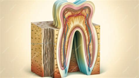 Premium Ai Image A Cross Section Of A Tooth